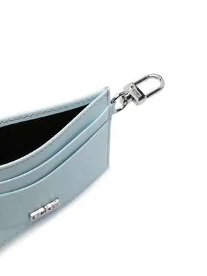 Gcds Comma Leather Card Holder - Blue