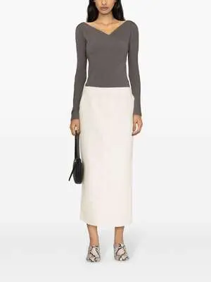 Fabiana Filippi Asymmetric Neck Layered Blouse