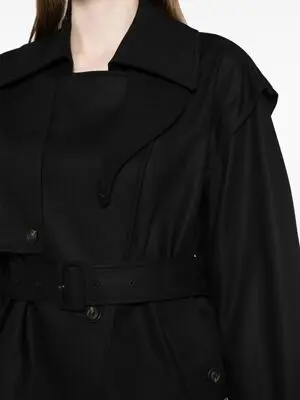 JNBY Open-back Cropped Trench Coat - Black