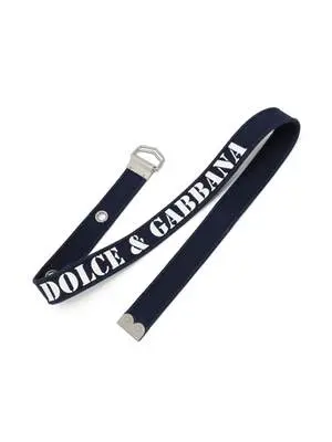 Dolce & Gabbana Logo-print Buckled Belt