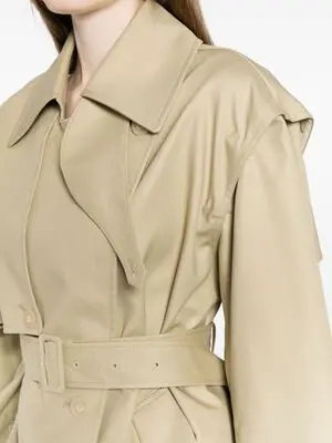 JNBY Open-back Cropped Trench Coat - Neutrals