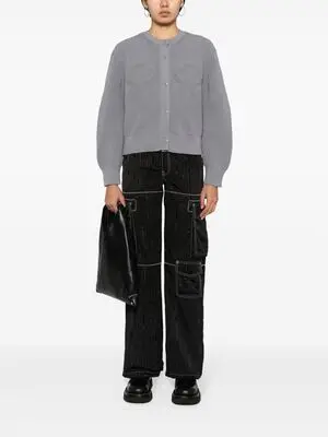 JNBY Ribbed Knit Cardigan - Blue