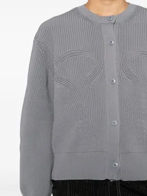 JNBY Ribbed Knit Cardigan - Blue