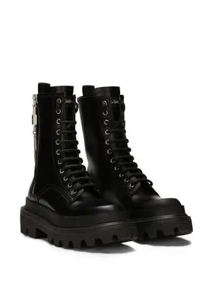 Dolce & Gabbana Chain-link Combat Boots