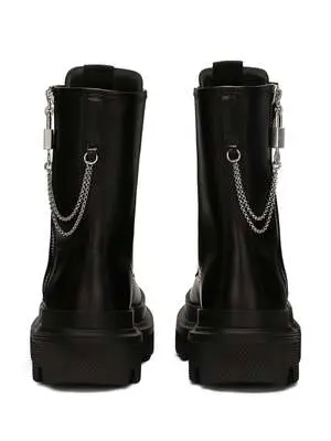 Dolce & Gabbana Chain-link Combat Boots