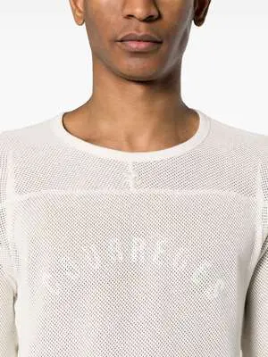 COURREGES Logo-print Mesh T-shirt