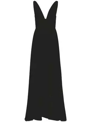 Azeeza Cirrus V-neck Gown - Black
