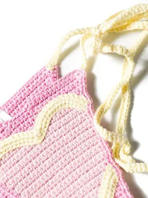 Gcds Heart Crochet-knit Bikini Bottom