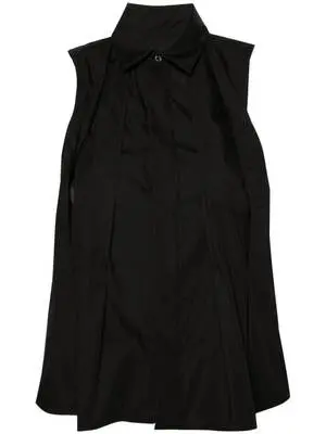 Sacai Sleeveless Pleated Shirt