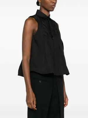 Sacai Sleeveless Pleated Shirt