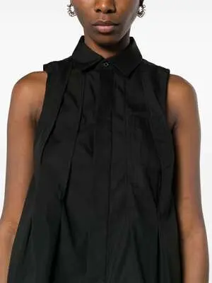 Sacai Sleeveless Pleated Shirt