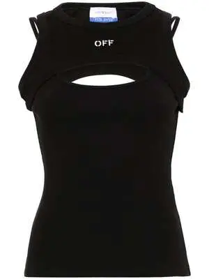 Off-White Logo-embroidered Tank Top