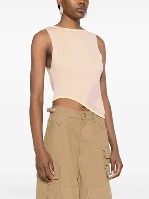 Gcds Comma Asymmetric Ribbed Top