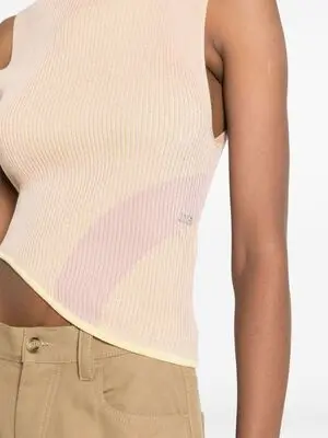 Gcds Comma Asymmetric Ribbed Top