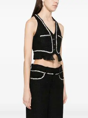 Giuseppe Di Morabito Rhinestone-embellished Bouclé Vest