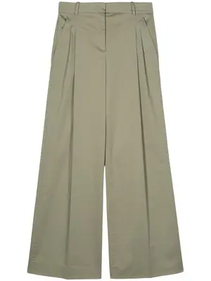 Kiton Poplin Wide-leg Trousers