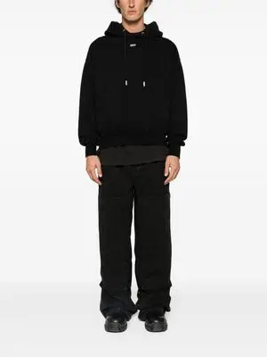 Off-White Arrows-embroidered Cotton Hoodie
