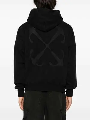 Off-White Arrows-embroidered Cotton Hoodie