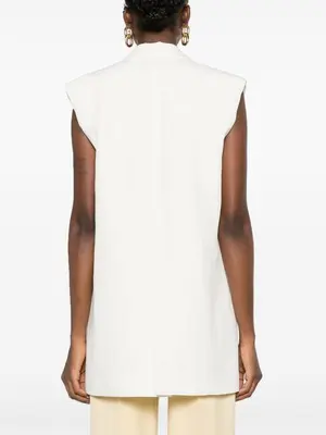 Fabiana Filippi Single-breasted Gilet - White
