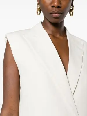 Fabiana Filippi Single-breasted Gilet - White