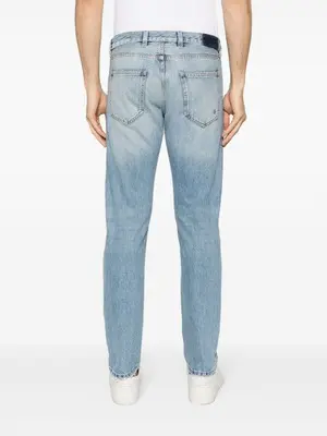 Eleventy Distressed Tapered-leg Jeans