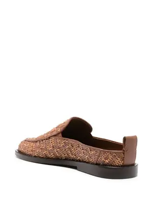 Gcds Monogram Raffia Mules