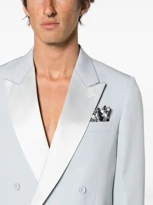 Off-White Peak-lapels Double-breasted Blazer - Blue