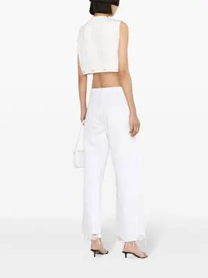 COURREGES Cropped Denim Vest - White