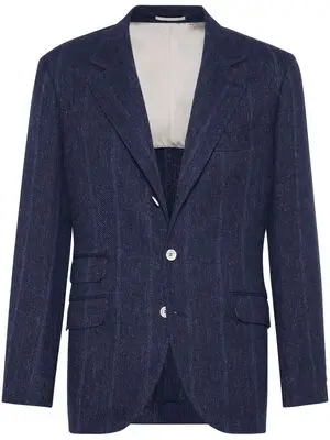Brunello Cucinelli Single-breasted Blazer - Blue