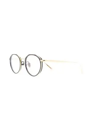 Linda Farrow Cesar Etched Round-frame Glasses