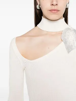 Giuseppe Di Morabito Crystal-embellished Knitted Dress