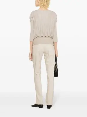 Agnona Ribbed Silk-cotton Jumper