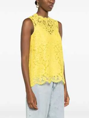 Dolce & Gabbana Cordonetto Lace Top - Yellow