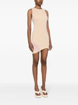 Gcds Comma Asymmetric Ribbed Dress