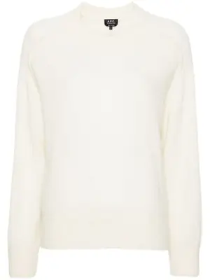 A.p.c. Seam-detail Wool Blend Jumper - White