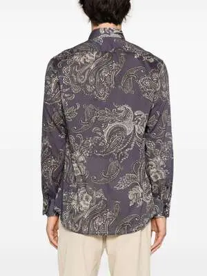 Etro Paisley-print Cotton Shirt - Blue