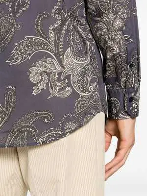 Etro Paisley-print Cotton Shirt - Blue