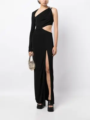 Galvan One-shoulder Maxi Dress With Cut-out Detail