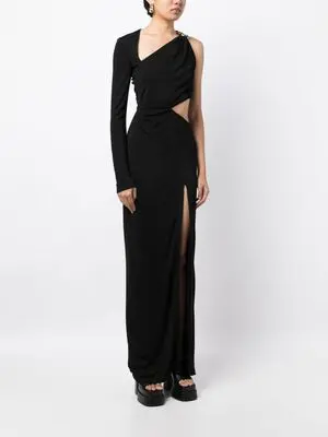 Galvan One-shoulder Maxi Dress With Cut-out Detail