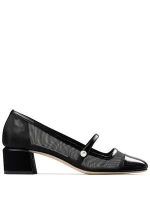 JIMMY CHOO Elisa 45 Leather Pumps - Black