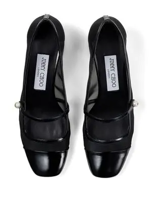 JIMMY CHOO Elisa 45 Leather Pumps - Black