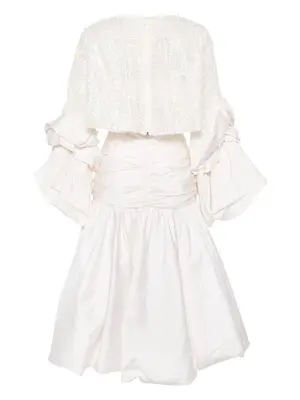 GABY CHARBACHY Floral-appliqué Ruched Gown