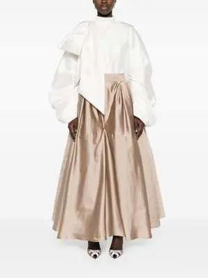 GABY CHARBACHY Satin Flared Skirt Set