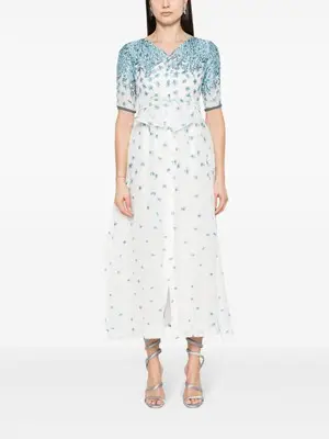 BARUNI Lobelia Floral-appliqué Maxi Dress