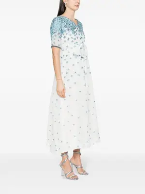 BARUNI Lobelia Floral-appliqué Maxi Dress