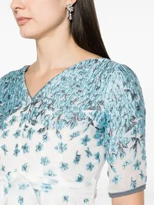BARUNI Lobelia Floral-appliqué Maxi Dress