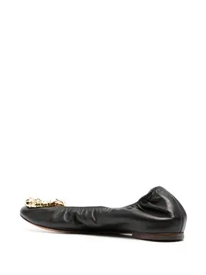 LANVIN Buckled Ballerina Shoes