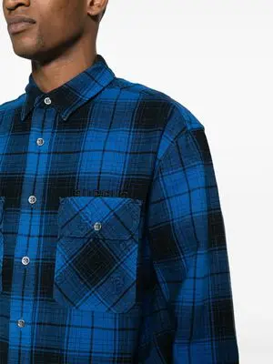 PURPLE BRAND Plaid-check Flannel Shirt