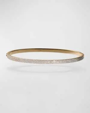 Lana Jewelry 14k Diamond Bangle - Yellow Gold