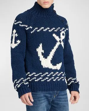 Dolce & Gabbana Anchor Knit Sweater - Navy